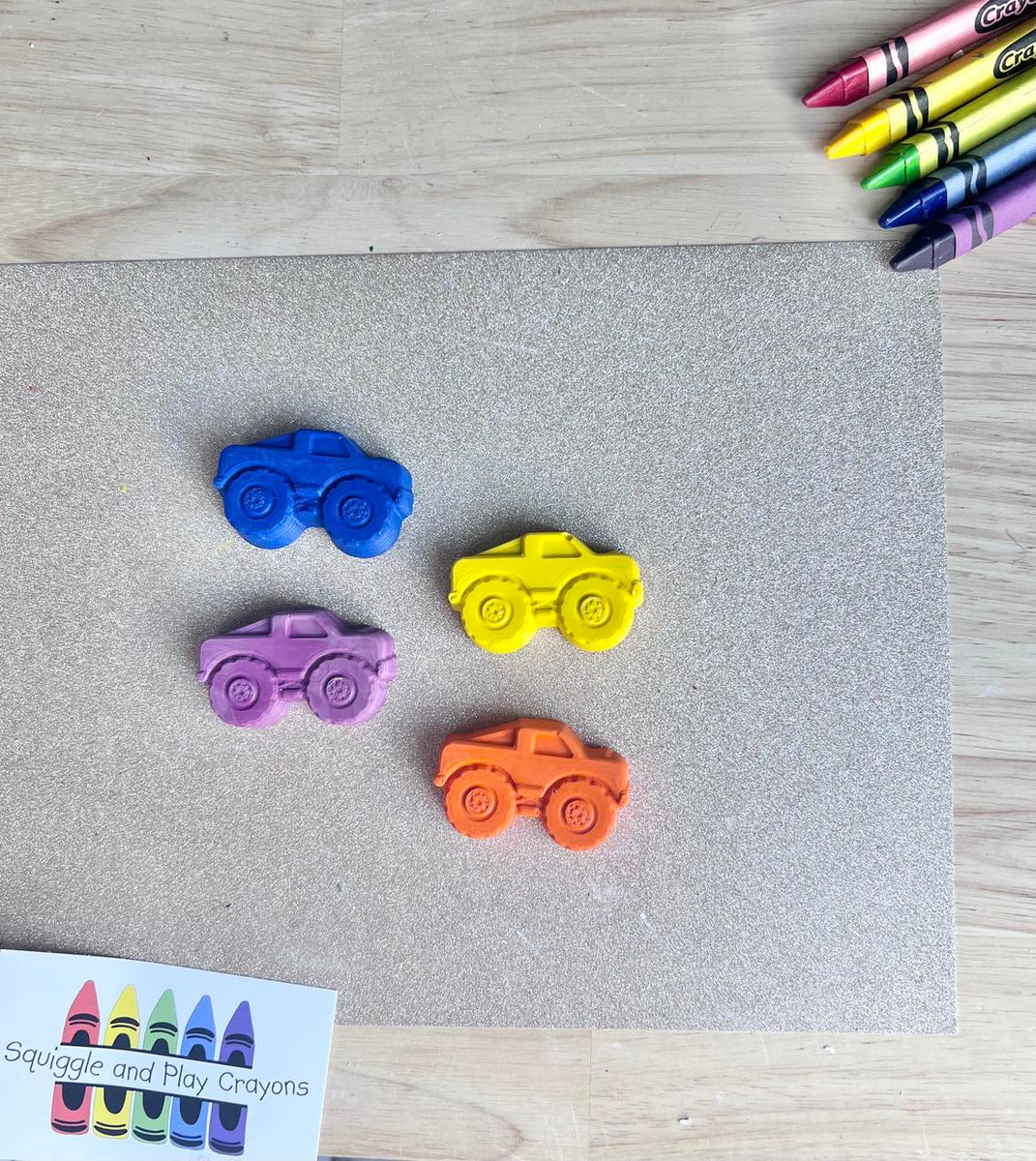 Monster Truck Crayon Colouring in Pack – Squiggle and Play Crayons