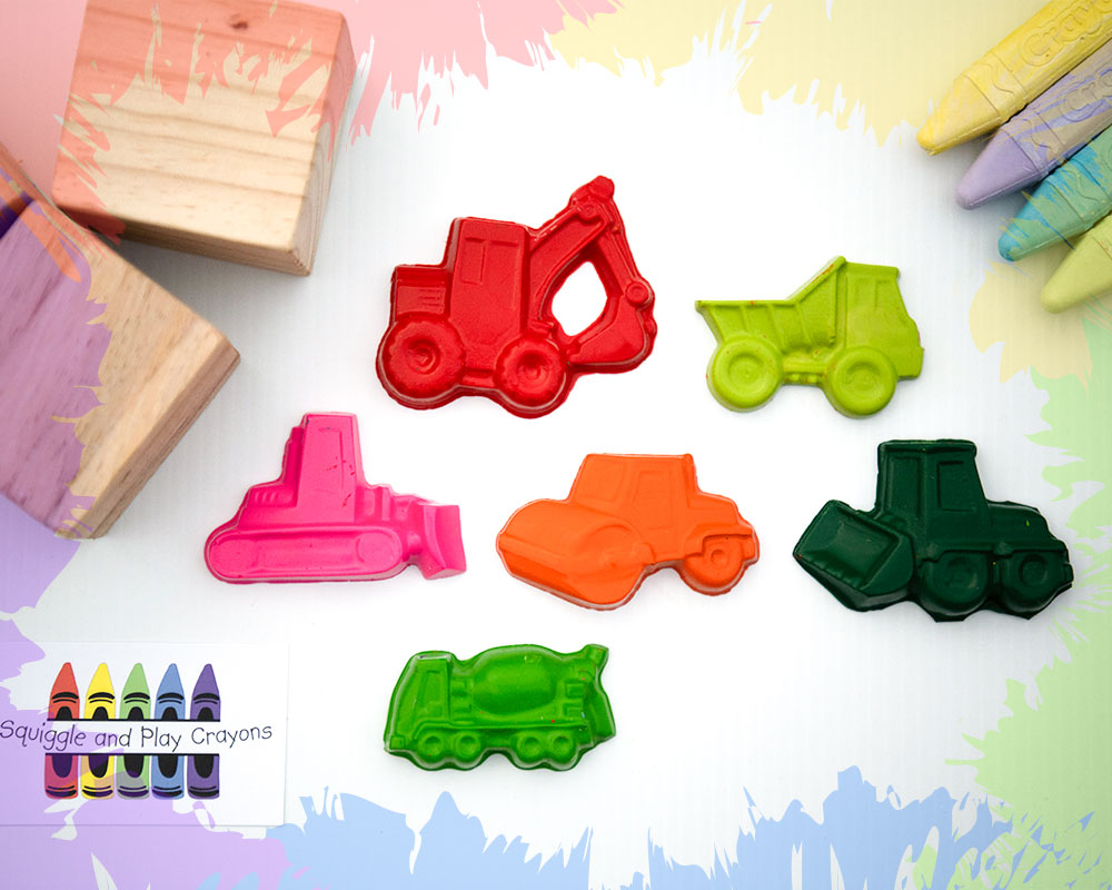Construction Vehicles Crayons – Squiggle and Play Crayons